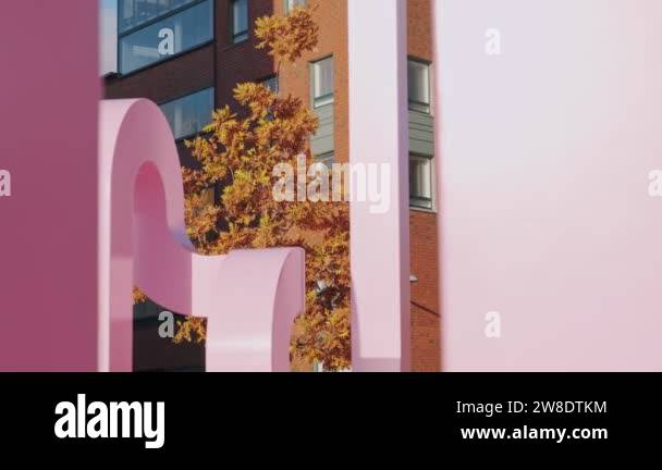 Modern Nordic Architecture. The bricks facade of the residential ...