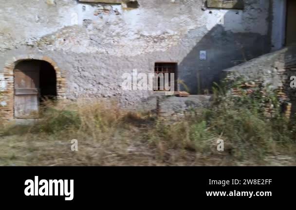Traditional Italian abandoned village in the mountains, old ruined ...