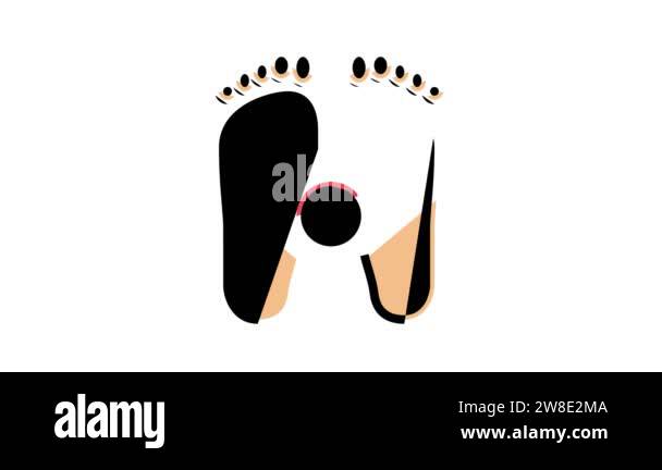 illness flat feet color icon animation Stock Video Footage - Alamy