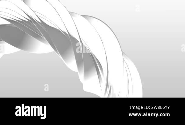 looped. Abstract white background with dynamic grey 3d lines. 3D ...