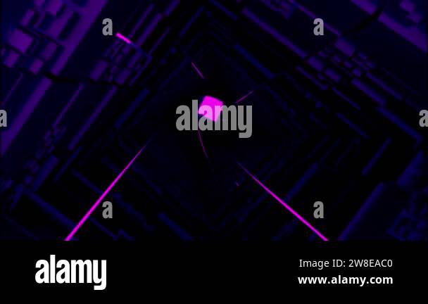 Falling down in enclosed space of the elevator with dark walls ...