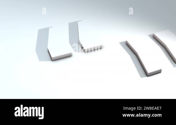 3d animation of a letter of the alphabet - "" - 3d animation model on a ...
