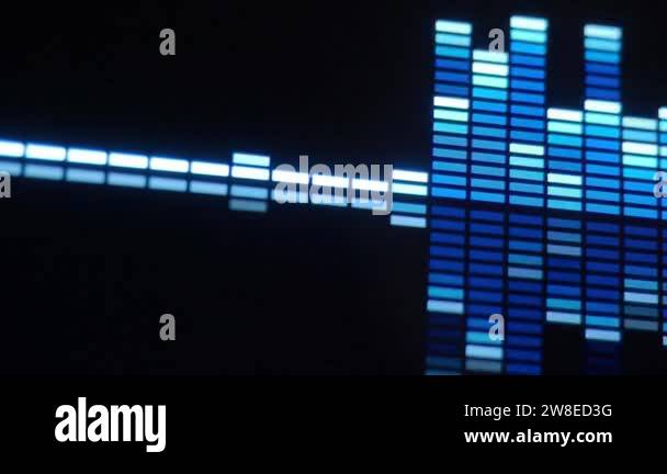 Sound Equalizer. Digital music or sound wave footage. audio waveform ...