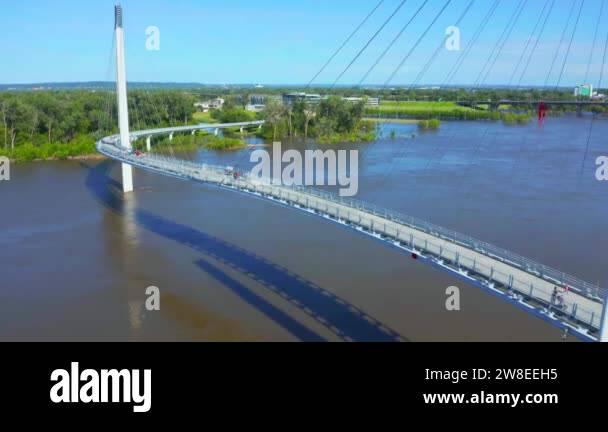 The bob kerrey pedestrian bridge Stock Videos & Footage - HD and 4K ...