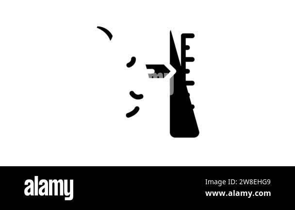 cayenne pepper spice scale line icon animation Stock Video Footage - Alamy