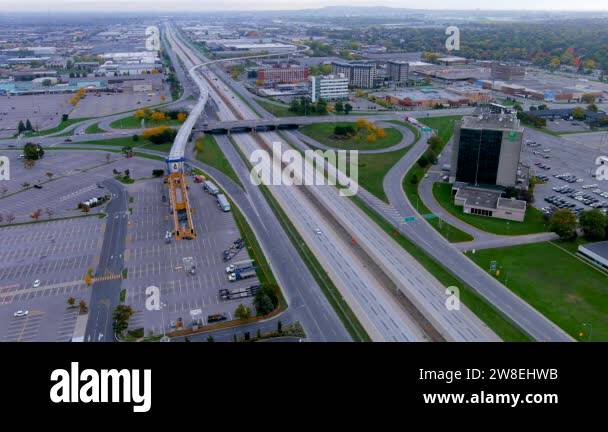 Montreal, Canada - OCTOBER 11, 2021: Construction site of the new ...
