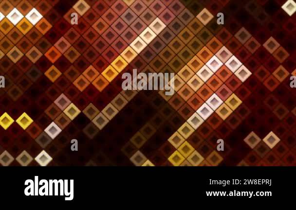 Background with moving glowing squares in game style. Motion. Game ...
