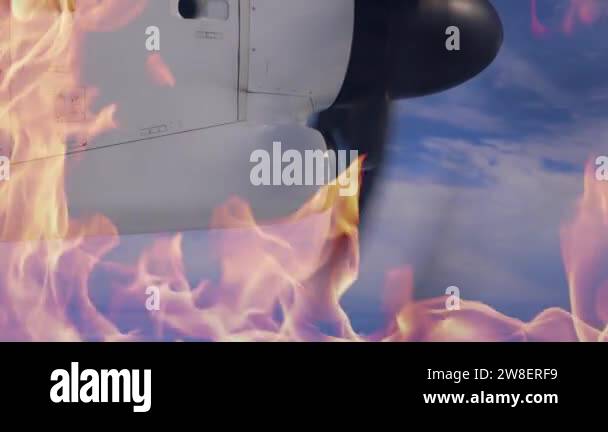 Dangerous, fire during the plane flight cause by design flaw and engine ...