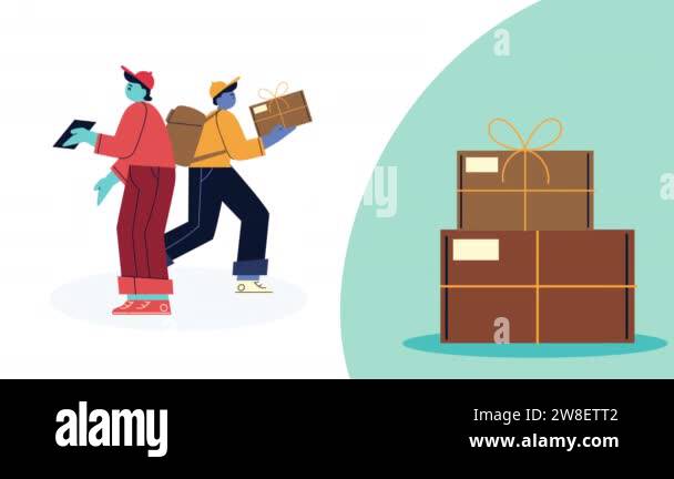 Couriers delivery service Stock Videos & Footage - HD and 4K Video ...