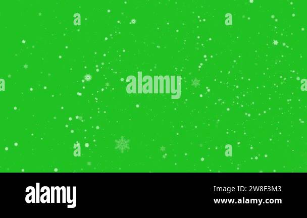 Snowflakes on Chroma Key background. Snow falling down slowly 4K ...
