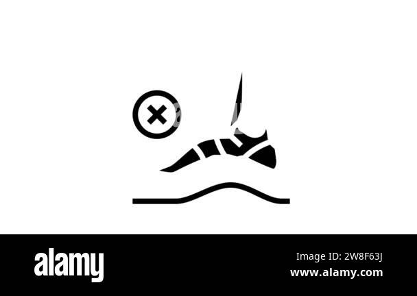 bone postural deformity feet line icon animation Stock Video Footage ...