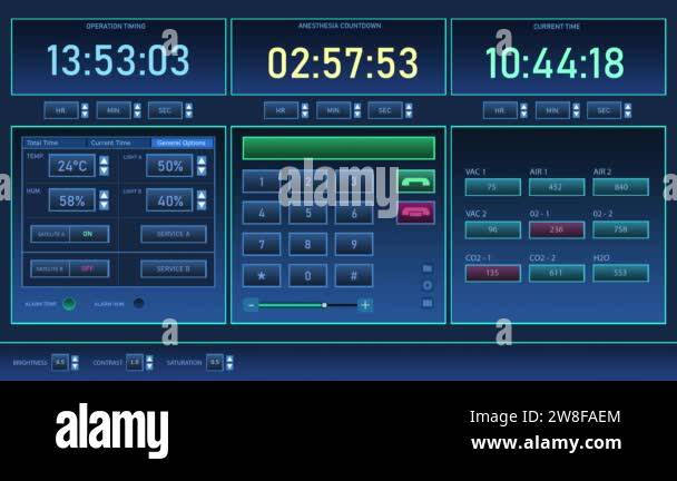 Operating room control interface design. Technological device with ...