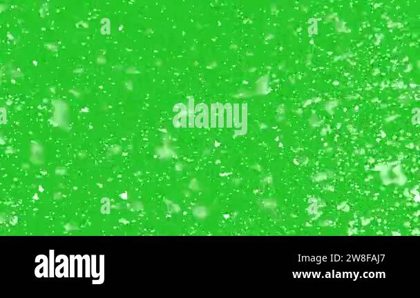 Snowflakes on Chroma Key background. Snow falling down slowly 4K ...