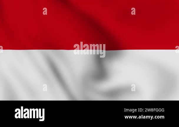 Indonesia national flag closes up waving video animation. Flag Blowing ...