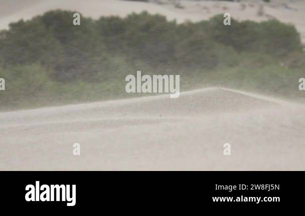 Large amounts of sand are carried by strong winds. Changing the ...