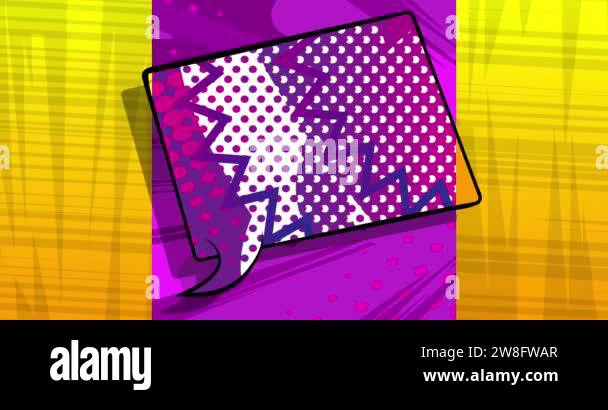 Animated Pop Art Background Cartoon. Comic Book Motion Poster for your ...