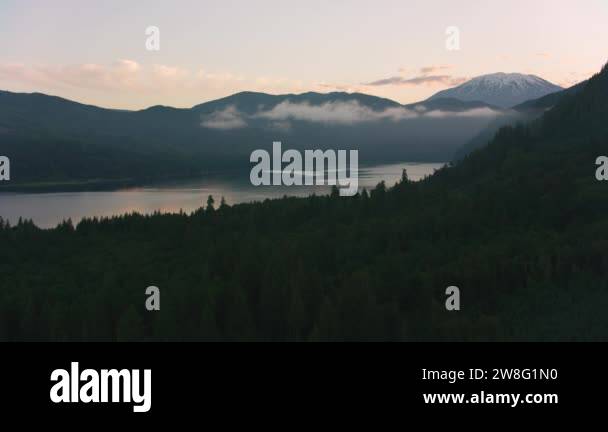 Mount Saint Helens, Washington circa-2019. Aerial view of Mount Saint ...