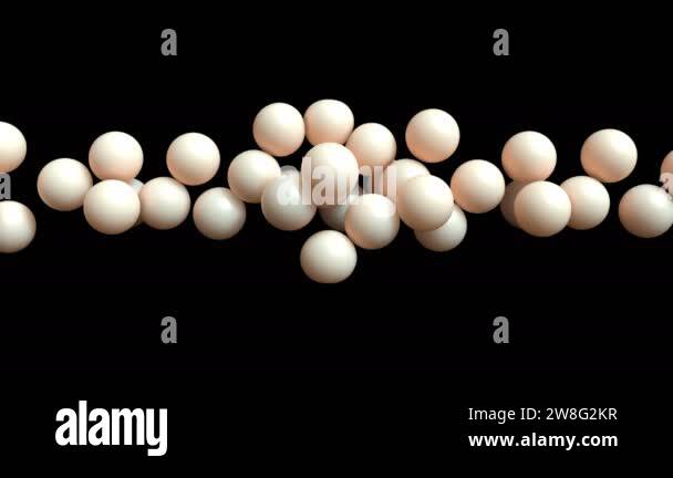 Spherical fat cells collide on black background Stock Video Footage - Alamy