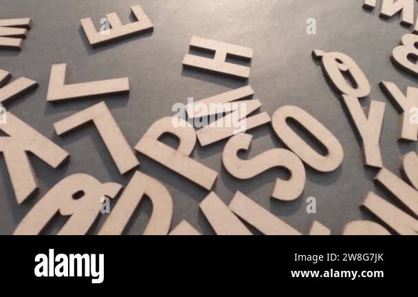 Art Word In Wooden Cube Alphabet Letters Top View On A rustic paper ...