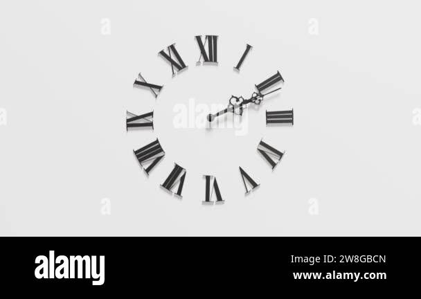 Clock Counting 24 Hour Day Fast Speed. Clock with moving arrows. Clock time lapse UHD 4K ...