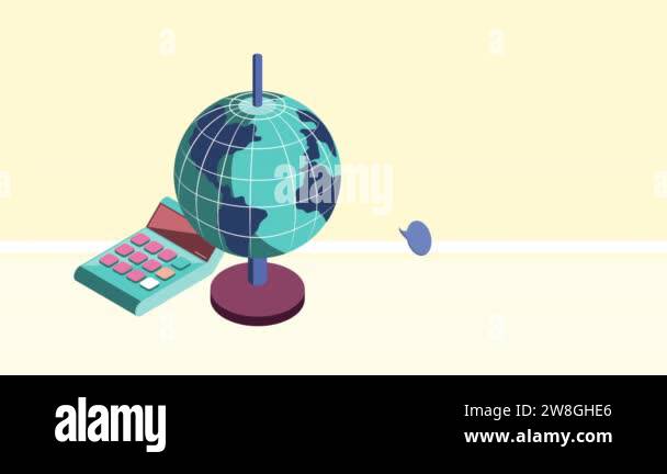 World map calculator isometric style Stock Videos & Footage - HD and 4K ...