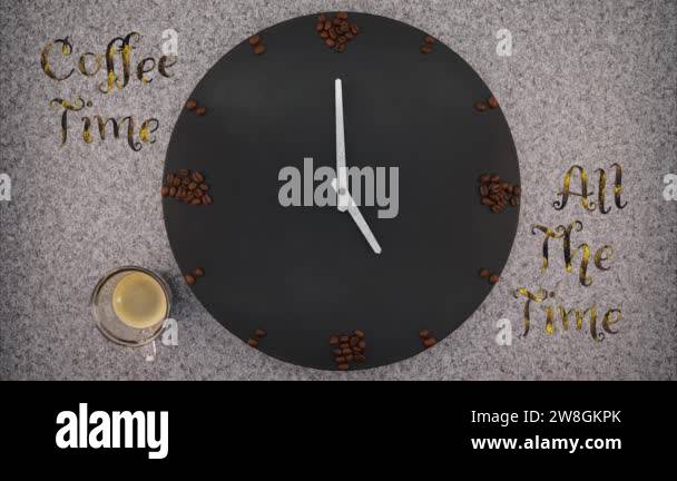 Coffee clock, Coffee Time All The Time - stop motion animation of hands ...
