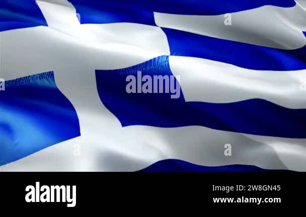 Greece waving flag. National 3d Greek flag waving. Sign of Greece ...
