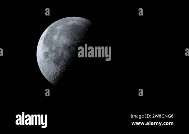 Full moon to new moon. Ultra realistic lunar phases. Moon phases. 3D ...