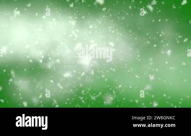 Snowflakes on Chroma Key background. Snow falling down slowly. 4K ...