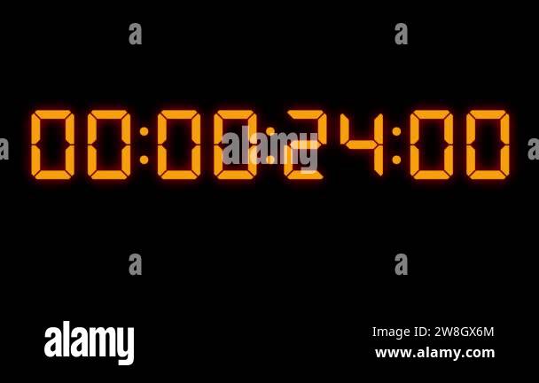 Digital clock 30 seconds countdown timer animation motion graphics ...