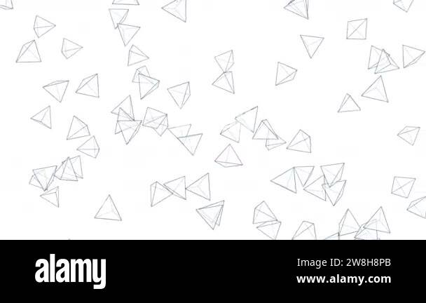 Many pyramid shapes floating in air on white background. Business ...