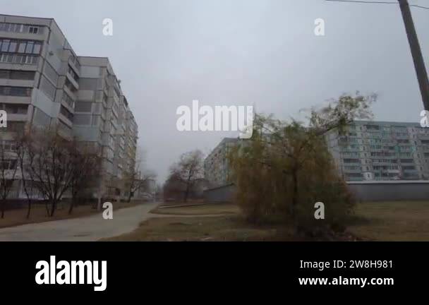 playground in half a multi-storey building. children's carousels on the ...
