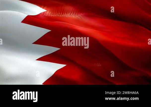 Bahrain flag. National 3d Bahrain flag waving. Sign of seamless Full HD ...
