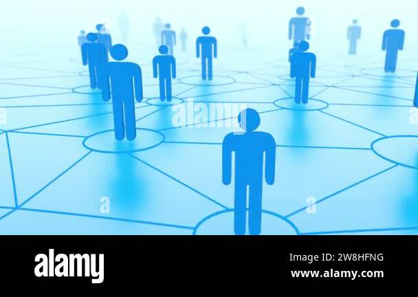 Social Connects Background with people icon ob line networks connecting ...