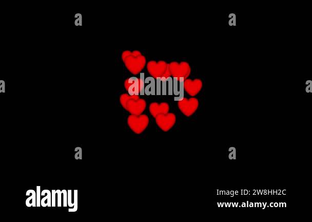 14 red hearts in turn form the number 14 and a silhouette of the heart ...