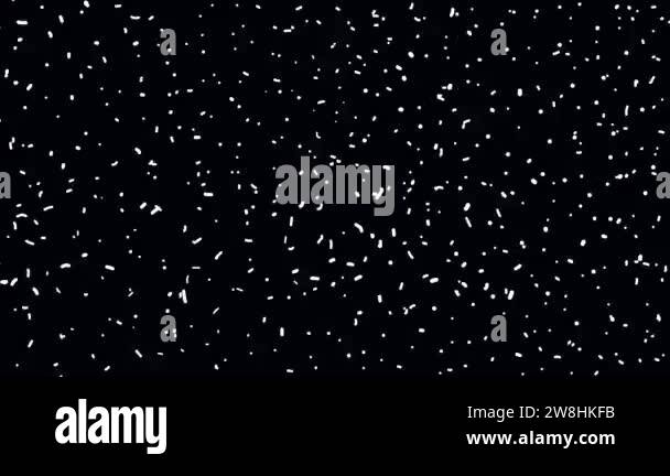 Dynamic white dots in 4k. Animation of small circular noise. Filter for ...