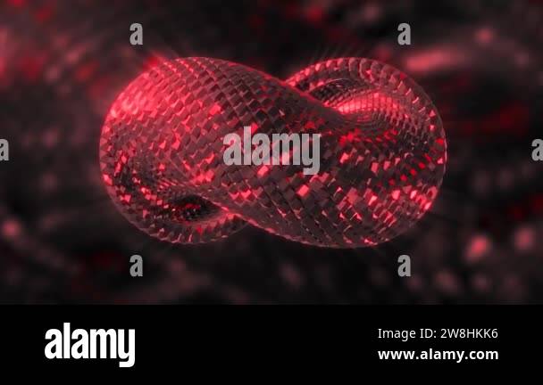 3D Infinity Spiral. Motion. Slow-moving looped spiral with shiny ...
