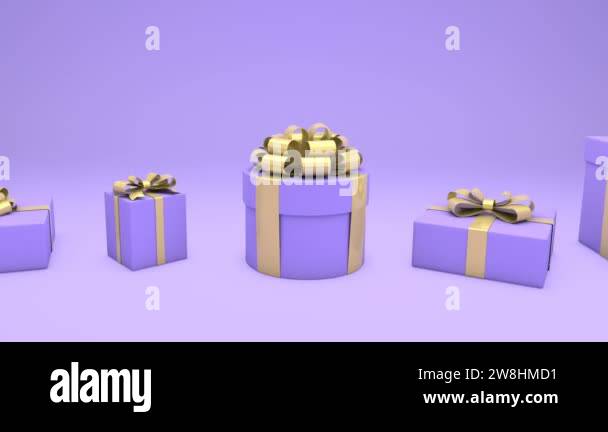 3d purple gift box Stock Videos & Footage - HD and 4K Video Clips - Alamy
