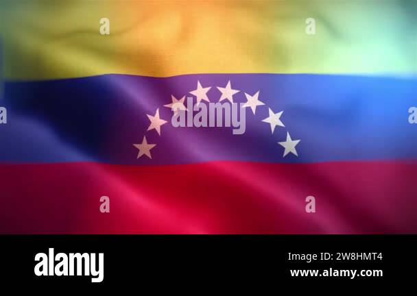 International flag of Venezuela. Venezuela flag seamless closeup waving ...