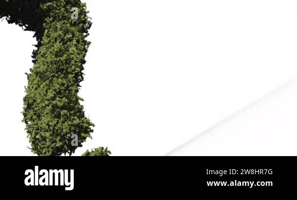 Animation of topiary question mark on white background. national trivia ...