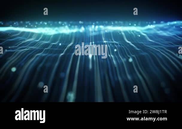 Abstract Light Fiber Strings Flowing Background Loop 4k Animation Of