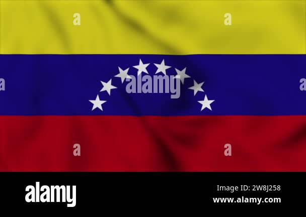 Venezuela national flag close up waving video animation. Flag Blowing ...