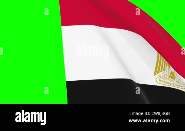 Egypt waving flag transition 4k and 1080 HD seamless loop animation. 3d ...
