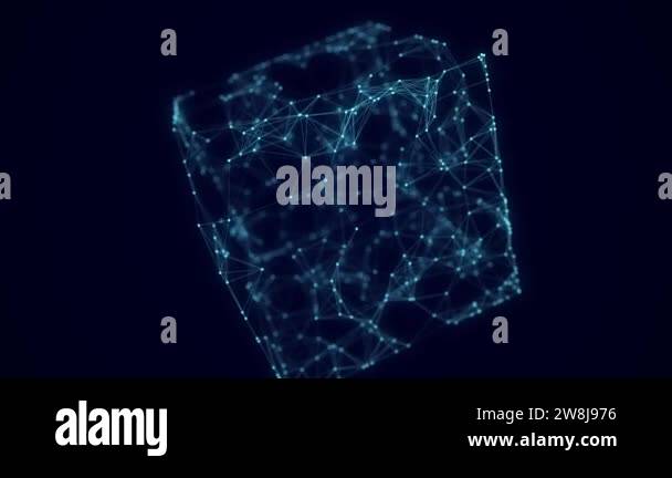 Technology block chain network connection. Big data visualization. Cyber security background ...