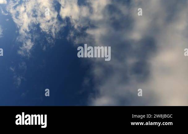 Beautiful blue sky with lots of clouds timelapse. Cloudy sky in summer ...