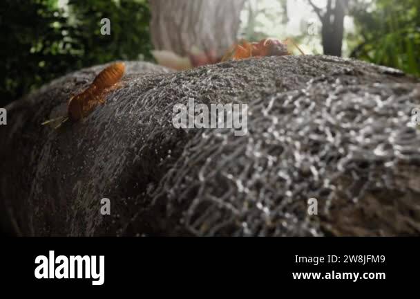 Spores of fungi infect the termites, bio-pesticides from fungi kill ...