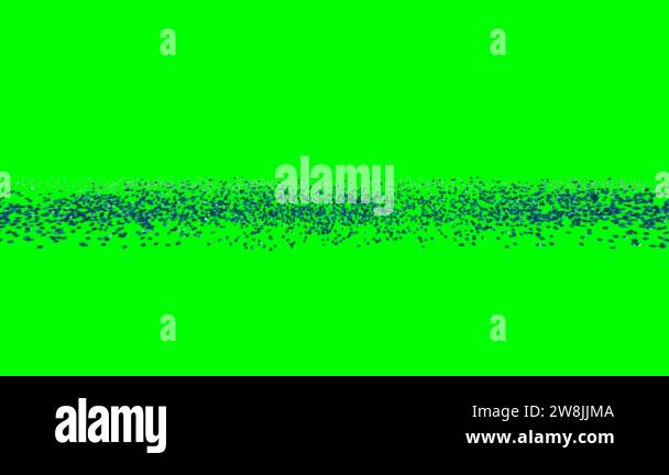 Animated loop able nice visual slow moving cylinder particles on green ...