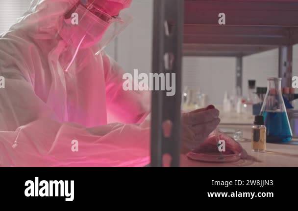 Tilting down and up of female Caucasian and male African American ...