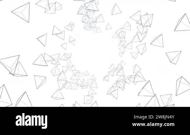 Many pyramid shapes floating in air on white background. Business ...