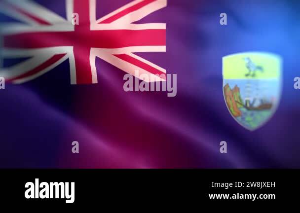 International flag of Saint helena. Saint helena flag seamless closeup ...